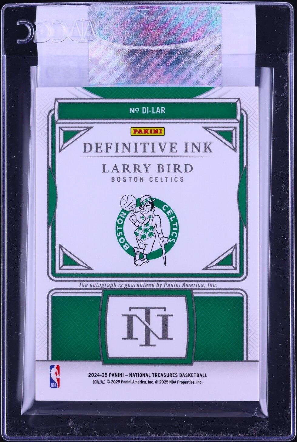 2024 National Treasures Definitive Ink Bronze Larry Bird AUTO /15 CGC ...